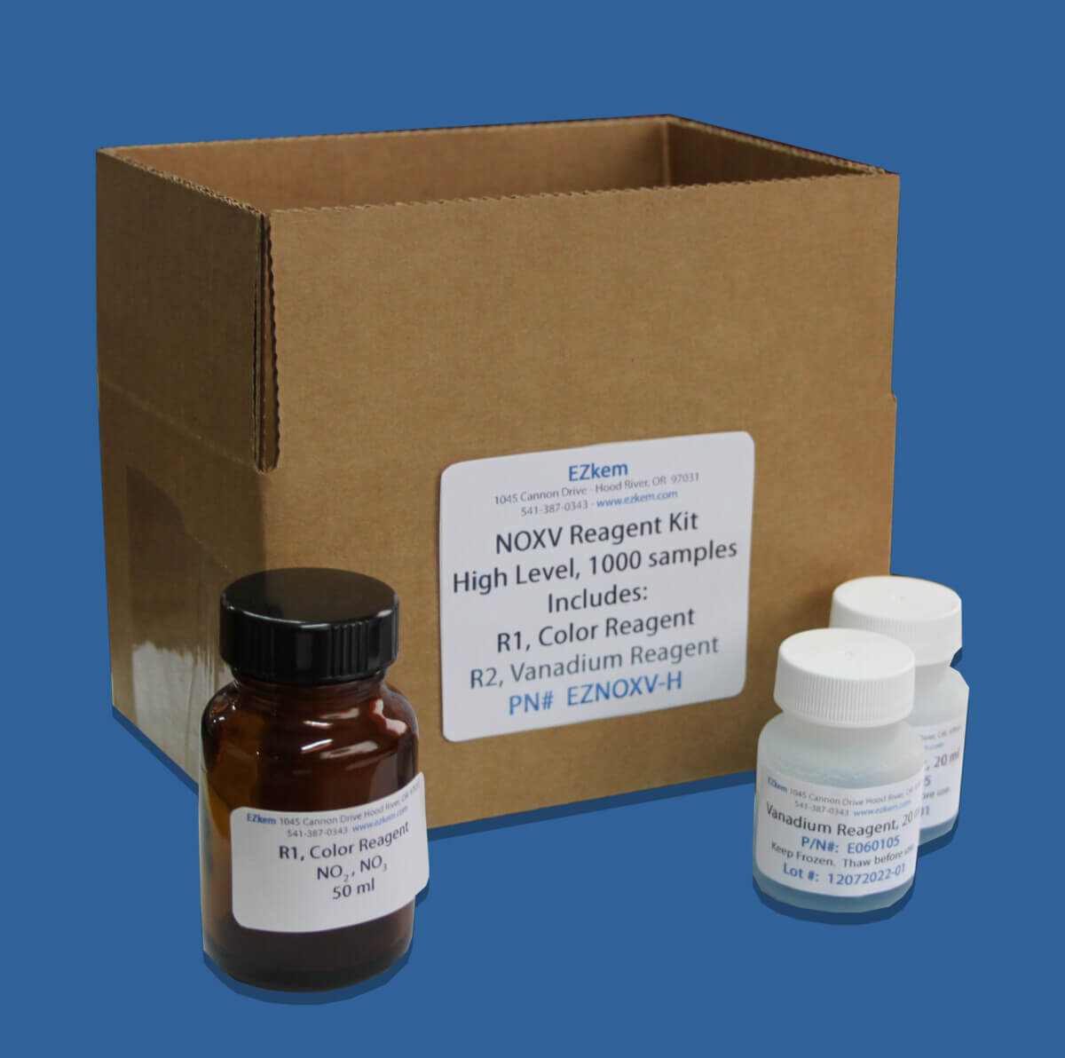 EasyChem 200 Reagent Kit for NOX Vanadium, High Level, 1000 Samples - EZkem